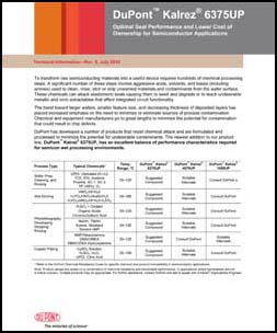Kalrez Data Sheets and Literature - Daemar Inc