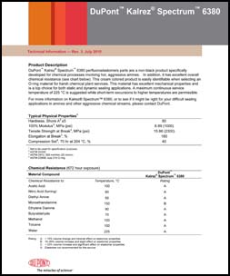 Kalrez Data Sheets and Literature - Daemar Inc